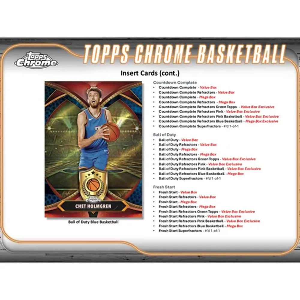 Topps: 2024-2025 Chrome Basketball [Blaster Box] – Blue Mist